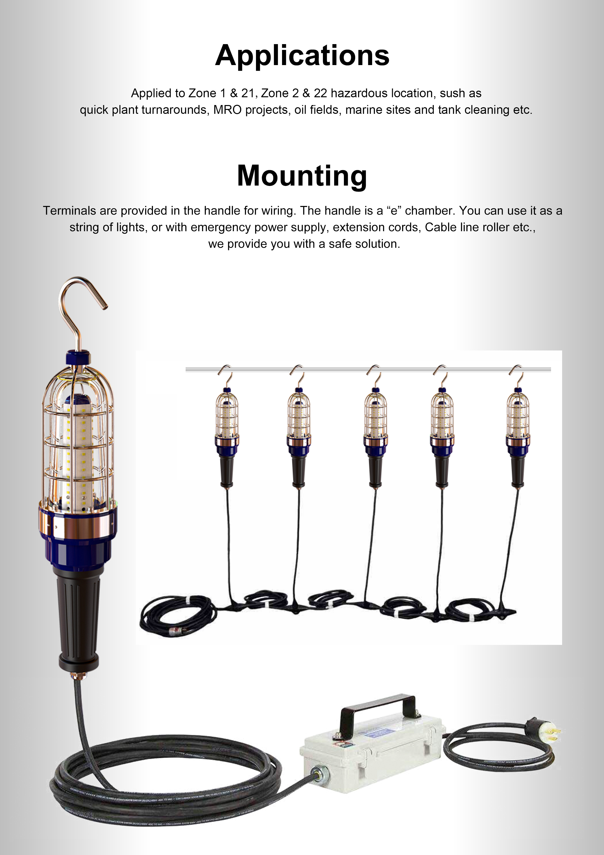 Explosion proof LED Hand Light CES-EX-SC