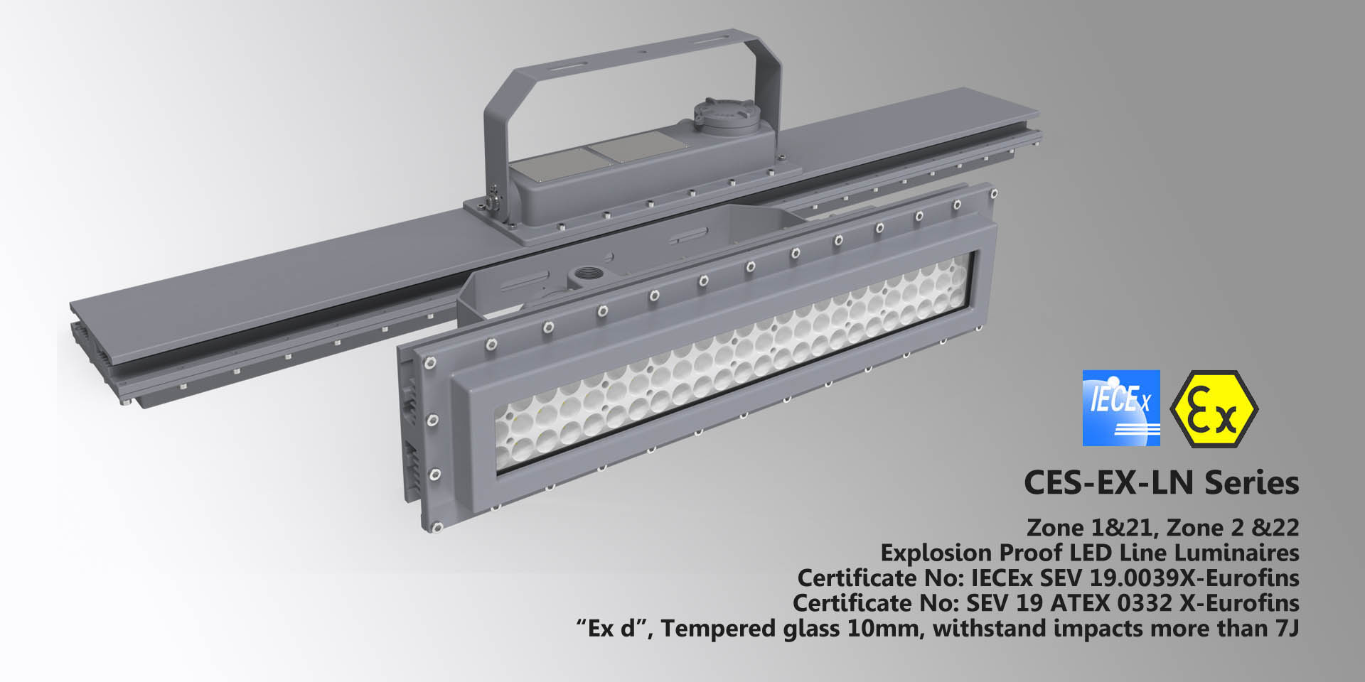 Explosion Proof LED Linear Light, Flameproof Fluorescent Light
